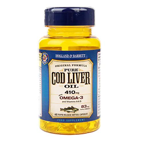 Buy Pure cod liver oil s 410mg original formula 60 unit OMEGA 3 & s A,D ...