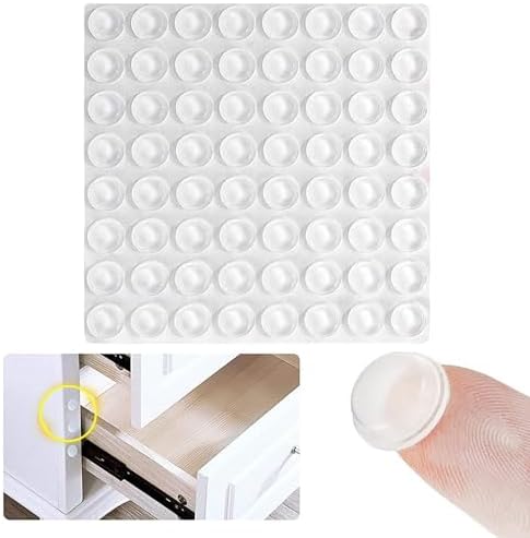 Fapiwen Cabinet Pads, 64Pcs Round Self Adhesive Silicone Bumper, Soft ...