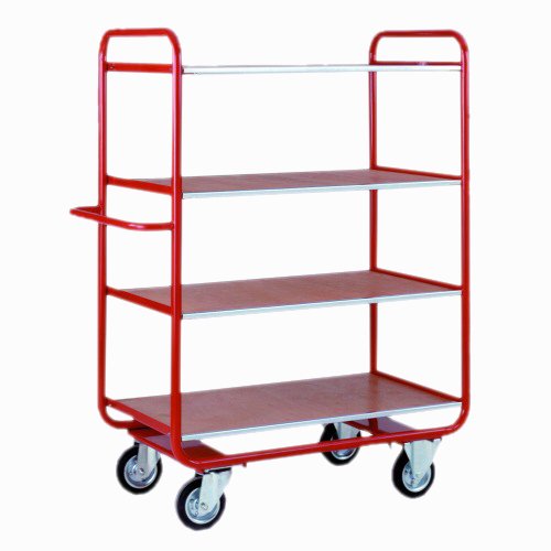 SHS Handling HG4790-3 General Duty Shelf Trolley with 4 Shelves, 2 x ...