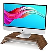 Amazon.com: Aothia Large Dual Monitor Stand Riser, Solid Wood Desk ...