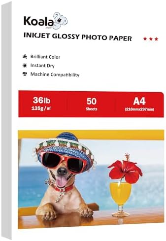 Koala Thin Glossy Inkjet Printer Paper for Inkjet Printers for DIY Chip ...