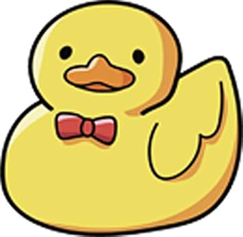 Amazon.com: Simple Cute Yellow Rubber Ducky Duck Cartoon Emoji Vinyl ...