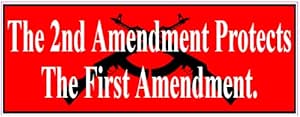 Amazon.com - U.S. Custom Stickers Second Amendment Protects First ...