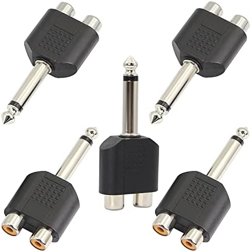 Amazon.com: ZJKJHJY 3pcs 1/4" 6.35mm/6.5mm Stereo Male to Dual RCA ...