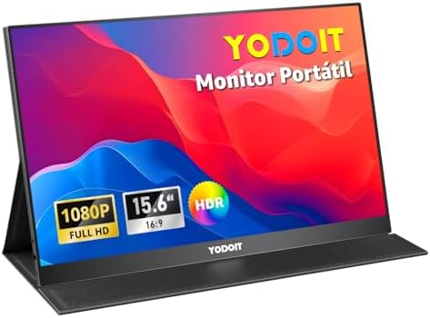 Bettdow Monitor Portatil 15,6'', FHD 1080P Monitor Portátil Conectado ...