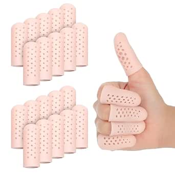 Amazon.com: Mabor 16Pcs Silicone Finger Cots with Air Holes Thumb ...