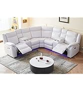 Amazon.com: ELIASER Power Reclining Sectional Sofa with LED Light ...