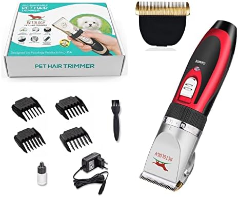 Petology Professional Automatic Rechargeable Pet Hair Trimmer with ...