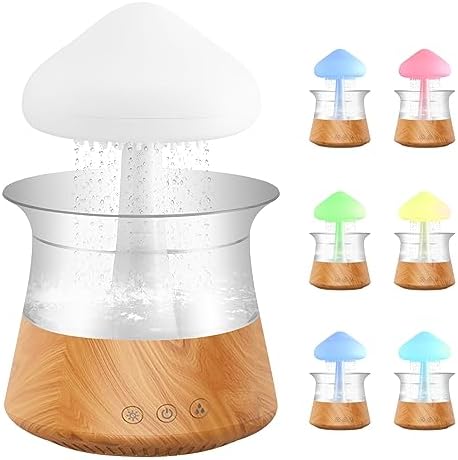 PAIKOE Cloud Rain Humidifier, Colorful Light Raindrop Aroma Diffuser ...