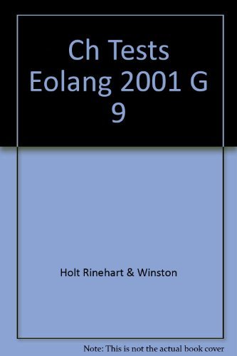 Chapter Tests (Elements of Language, 3rd Course, Grade 9): Holt ...