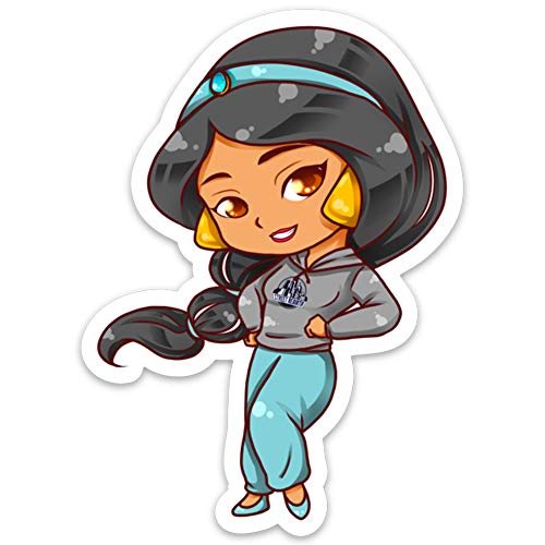 Amazon.com: Jasmine Sticker - 4 Inch WaterProof - Chibi Sticker, Vinyl ...