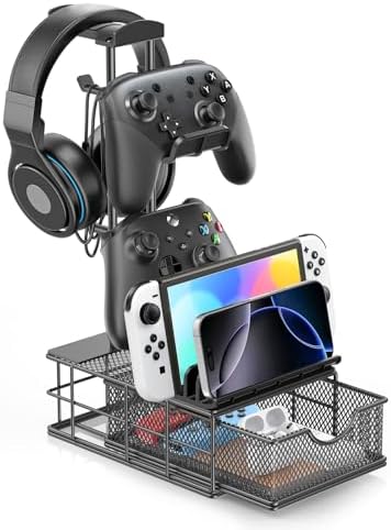 Amazon.com: KDD Headphone Stand with Drawer - Headset & Controller ...