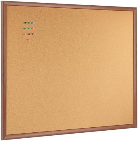 Quartet Cork Board Bulletin Board, 2' x 3' Framed Corkboard, Oak Frame ...