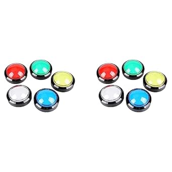 Amazon.co.jp: 10X Arcade Buttons, 60mm Dome, 2.36" LED Push Button with ...