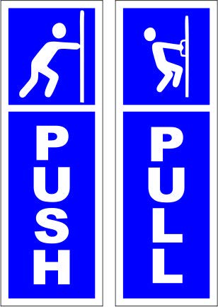Sign board push pull Size_ 6''x 2'' Inches (1) : Amazon.in: Office Products