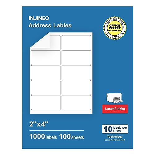 Snapklik.com : INJINEO Address Labels, 2 X 4 Shipping Address Labels ...