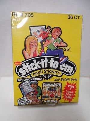 Amazon.com: Stick it to em insult stickers rare vintage full box 1980s ...