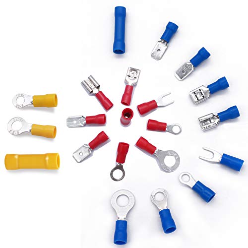 Snapklik.com : Tnisesm/300PCS Insulated Wire Crimp Connectors ...