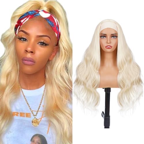 Amazon.com : 613 Blonde Headband Wig Human Hair Body Wave 12 Inches ...
