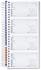 Amazon.com : Spiralbound Phone Call message book. : Telephone Message ...