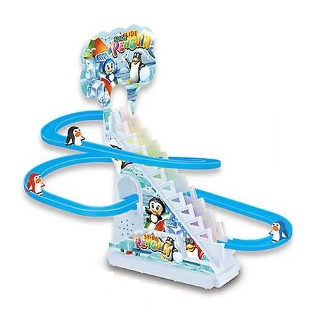 3 Penguin Slide Toy Set, Funny Automatic Stair-Climbing Penguinlings ...