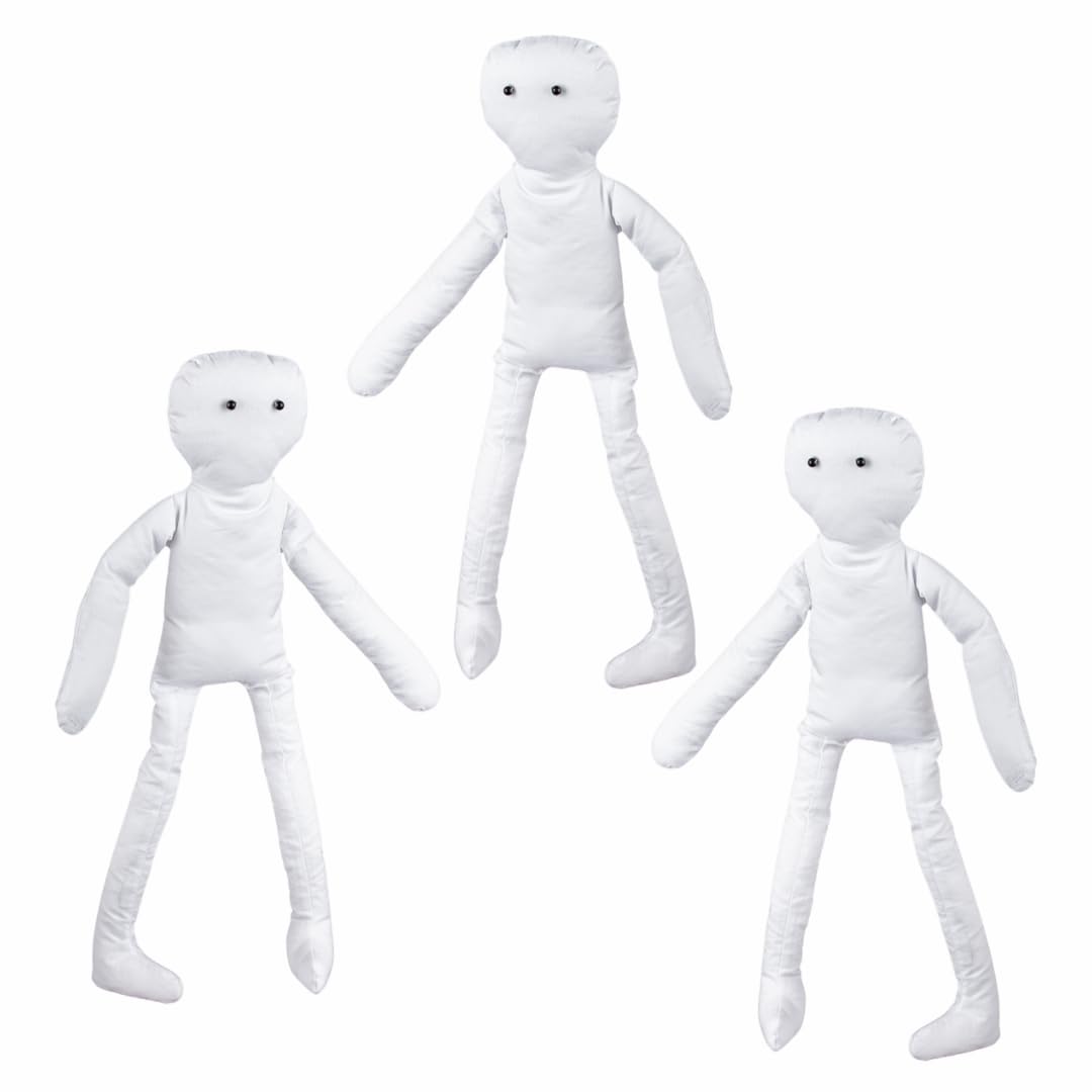 Amazon.com: Factory Direct Craft Group of 3 Bendy Cloth Doll Body Blank ...