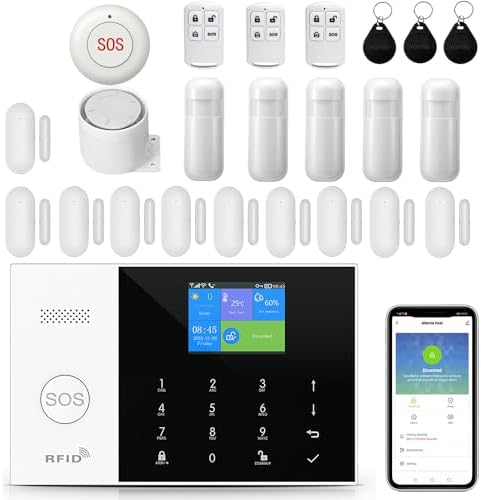 Amazon.com : D1D9 Home Burglar Alarm System 23 pcs kit Wireless DIY GSM ...