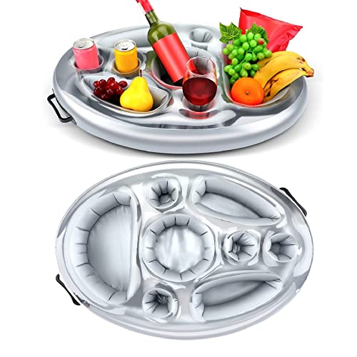 TSQZE Pool Bar Inflatable Drink Holder, Inflatable Floating Drink ...