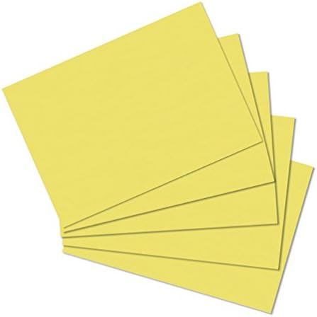 herlitz Index Cards A6 Blank Yellow Pack of 100 : Amazon.co.uk ...