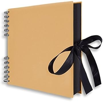 Amazon.com: Scrapbook, 10x7" Photo Album 20 Black Pages, Great for ...