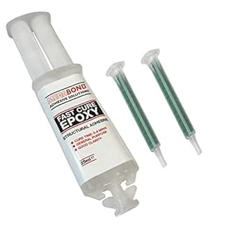 Megabond Fast Cure Epoxy Adhesive 25ml Syringe with 2 Nozzles : Amazon ...