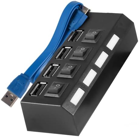 Hub Usb 4 Portas 3.0 Adaptador Extensor para HD Pendrive Teclado Mouse ...