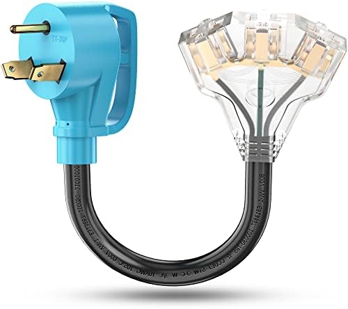 Amazon.com: GearIT RV Y Adapter Cord 30 Amp to (2) 30 Amp, NEMA TT-30P ...