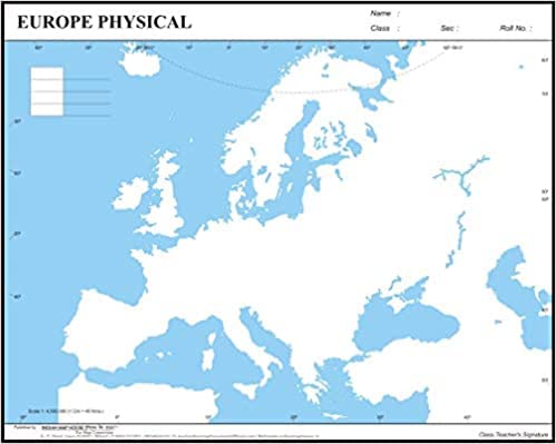 AGRI POINT Europe Outline Physical Map MAP-10 : IBD: Amazon.in: Books