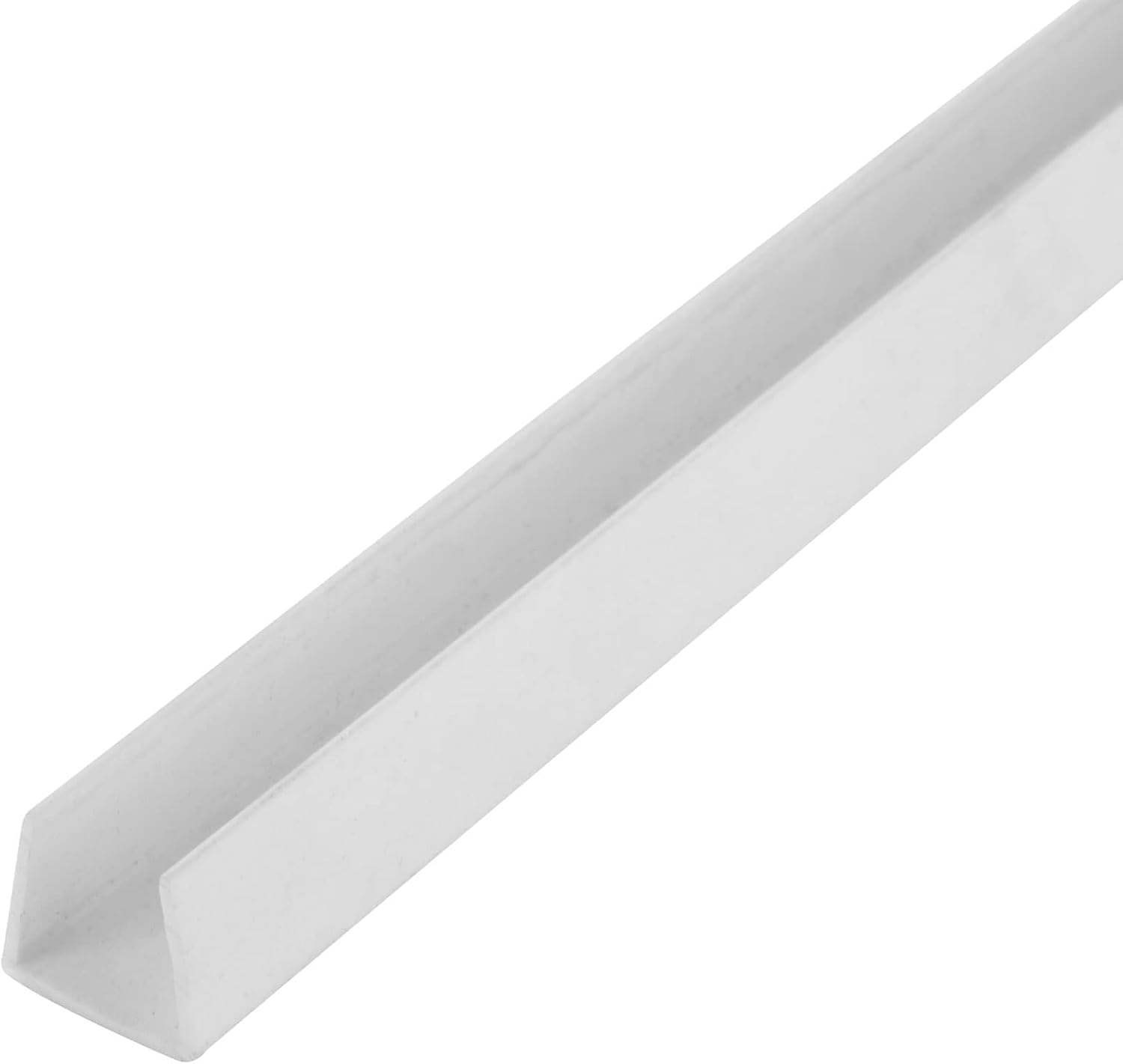 Outwater Plastics White 1/2'' Styrene Plastic U-Channel/C-Channel 48 ...