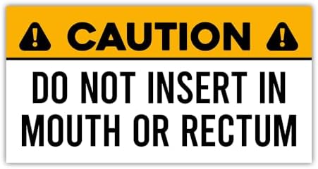 Amazon.com - BAVAHA Caution Do Not Insert in Mouth Or Rectum Funny ...