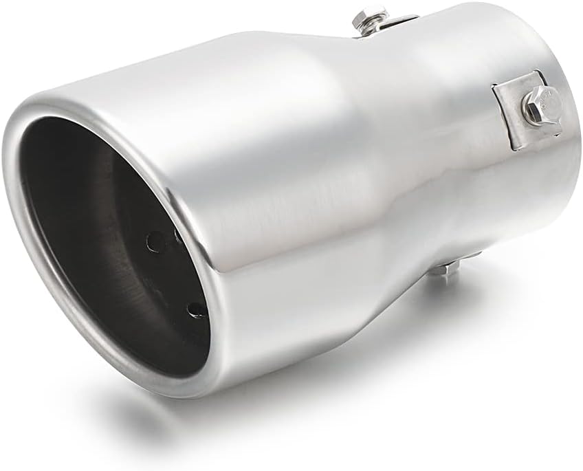 Amazon.com: Car Universal Exhaust Tips Stainless Steel Fit 1.5 to 2.1 ...