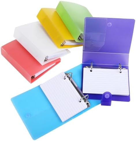 Amazon.com : 3 Pack Index Card Binder with Dividers, 60 Sheet Each, 3x5 ...