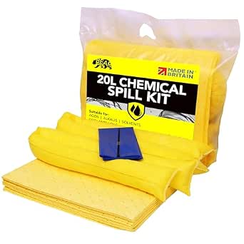 20L Spill Kits (Chemical) UK Manufactured, Yellow, Use for Spills ...