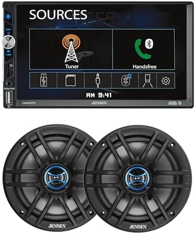 Amazon.com: JENSEN CMR270 7-inch LED Digital Media Touch Screen Double ...