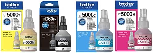 BROTHER BT-D60BK (Black) + BT5000C (Cyan) + BT5000M (Magenta) + BT5000Y ...
