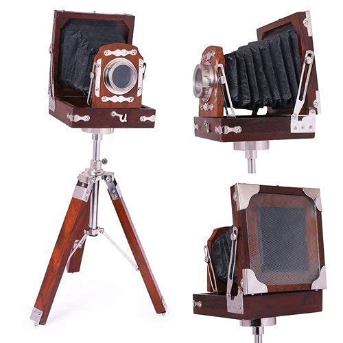 N.I Antique Looks Old Time Retro Photography Wooden, Stand Camera Home ...