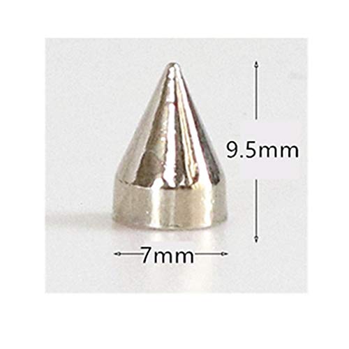 Gold Cone Studs 100 Sets Bullet Spike Studs - 7x9.5mm Cone Spikes With ...