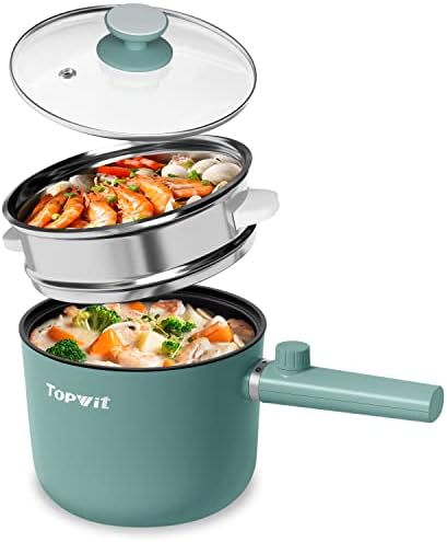 Amazon.com: YOOLYQI 2 Electric Hot Pot:1.5 L Ramen Cooker, Dual Power ...