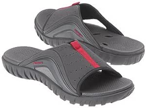 Amazon.com | Rider Men's Relay II Slide Sandal,Grey/Red,8 M US | Sandals