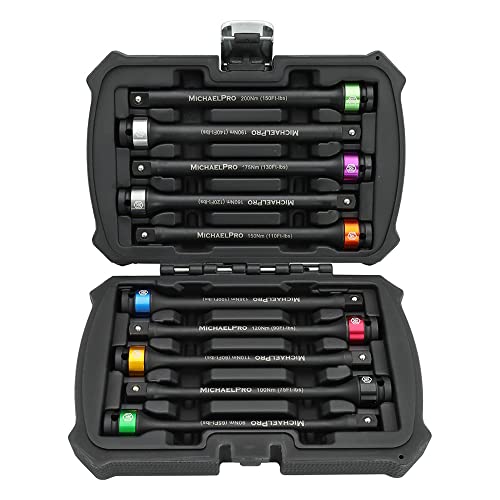 MichaelPro 10-Piece 1/2'' Impact Torque Limiting Extension Bar - Want ...