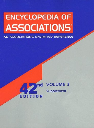 Encyclopedia Of Associations Supplement: An Associations Unlimited ...