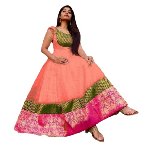 Buy Traditional Full Length Anarkali Long Frock for Women_07 Yellow at ...