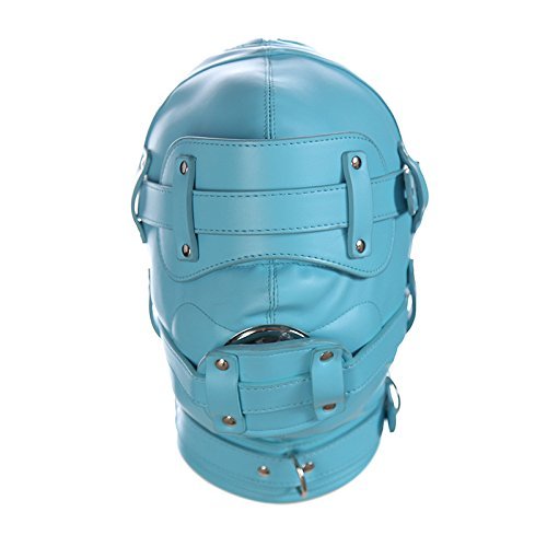 Amazon.com: Fetish Mask Head Hood with Lockable Blindfold & Dildo Penis ...