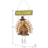 Amazon.com : Glitzhome 17.91" H Metal Wooden Turkey Welcome Sign ...